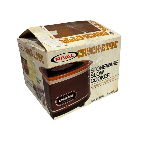 Rival | Kitchen | Vintage Rival Crockette Brown New In Box Mini ...
